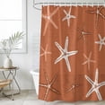 60x72 Inch Shower Curtains for Bathroom, Vintage Burnt Orange Starfish ...