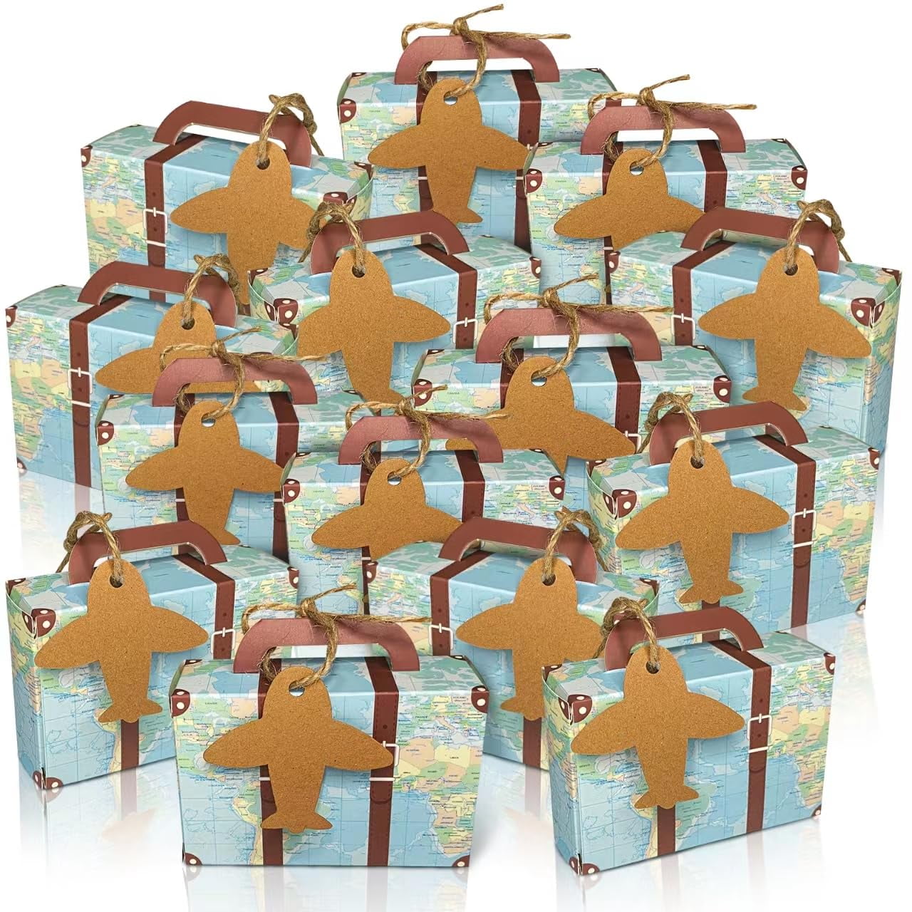 Minimaleta Party Favor Cholic Candy Box con mapa del mundo, 100 ...
