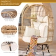 NICESOUL Outdoor Patio Lounge Chair Boho Stationary Wicker Yellow Egg ...