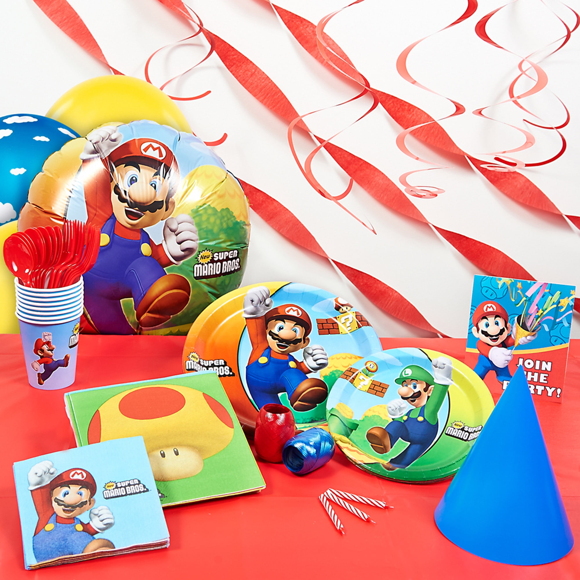 Super Mario Bros Super Deluxe Party Kit - Walmart.com