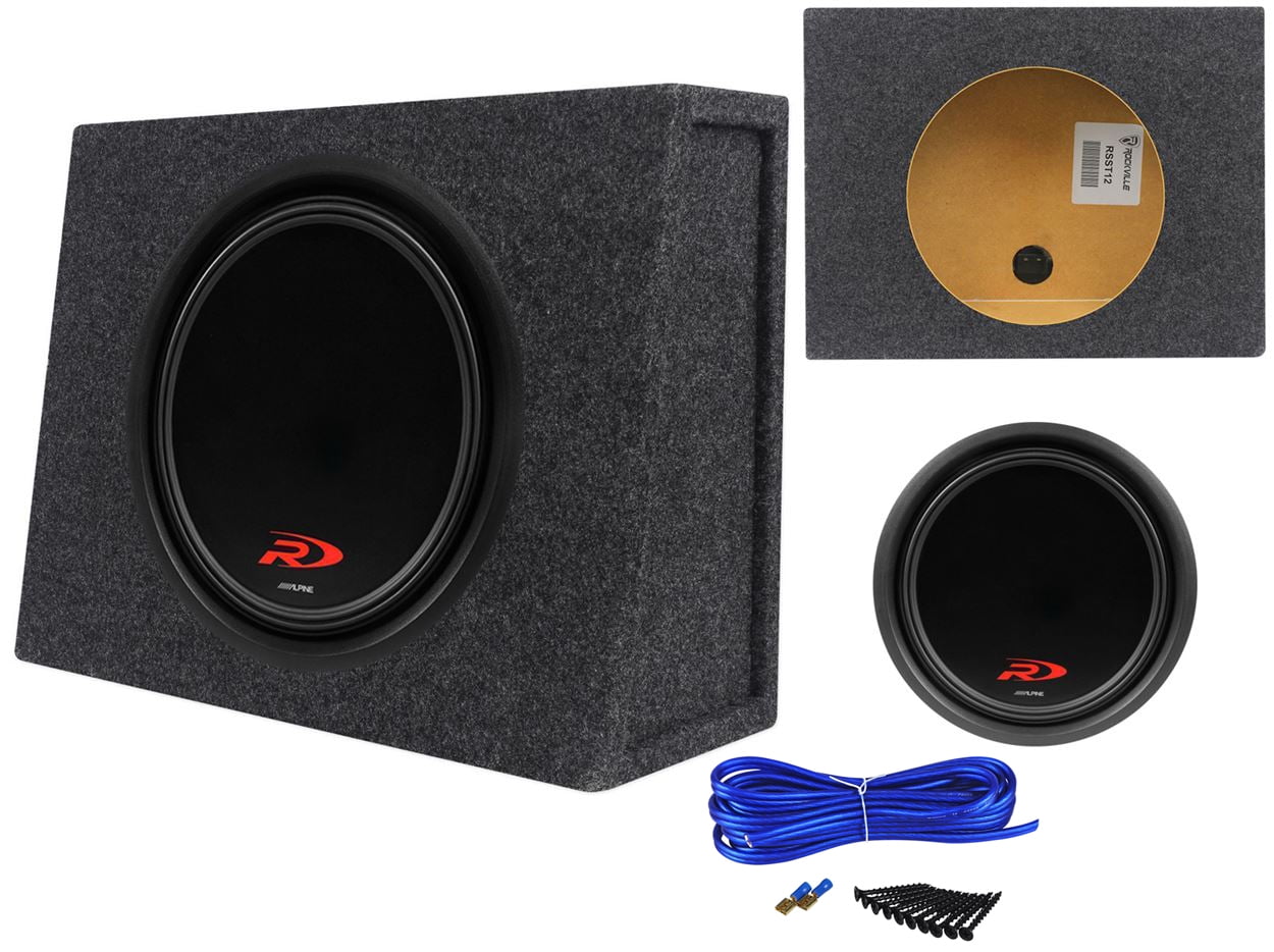 Alpine SWR-T12 12" 1800W Shallow Mount Subwoofer+Car/Truck Sub ...