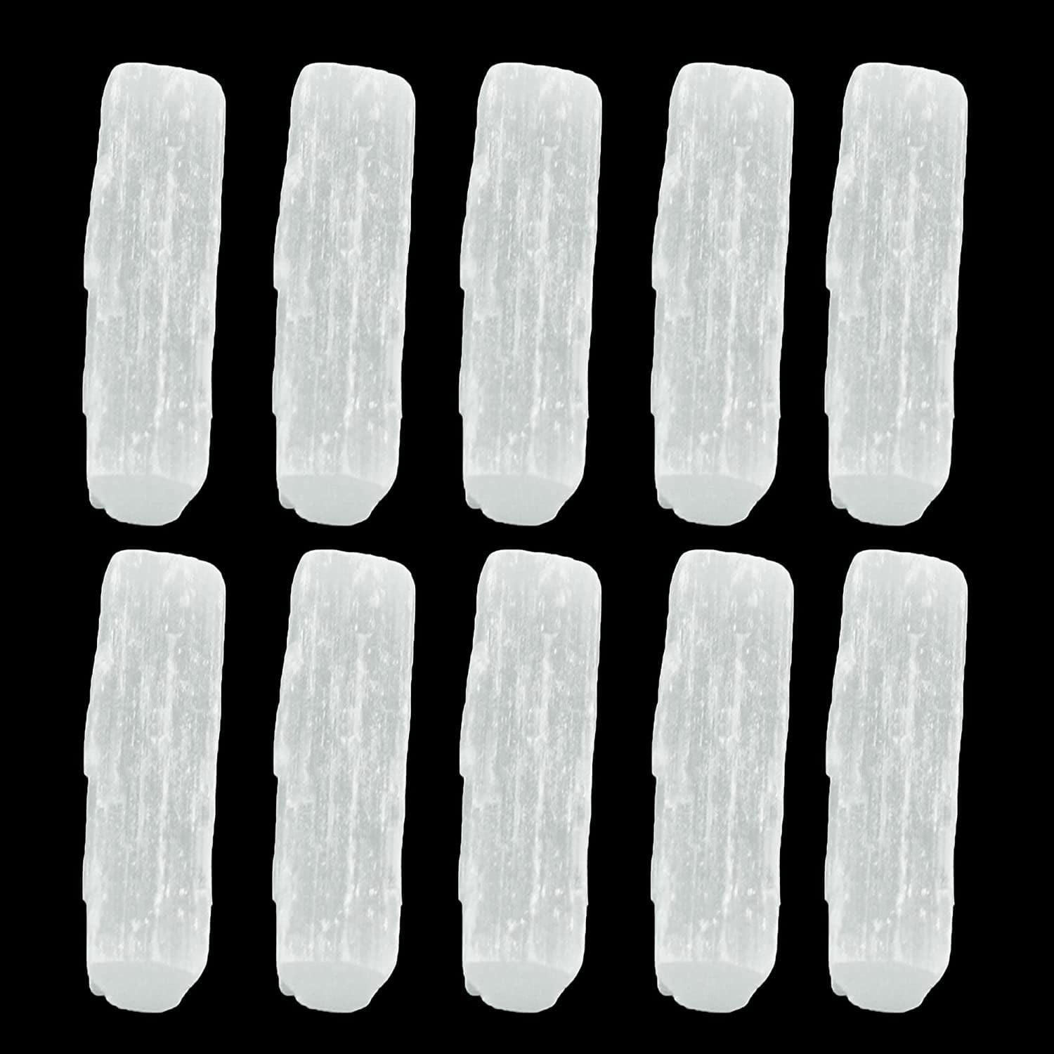 Soul Sticks 10 Pack 2 inch Selenite Crystal Wands Pack Selenite Sticks ...