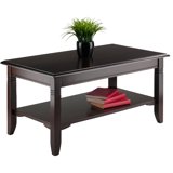Winsome Furniture Nolan Wooden Coffee Table with Storage, Cappuccino ...