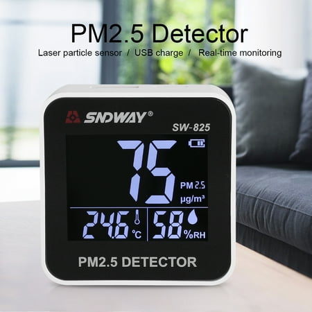 Greensen Digital LED Air Quality Monitor PM2.5 Detector Temperature Humidity Meter, Digital PM2 ...