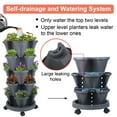5 Tier Stackable Garden Planters - Indoor/Outdoor Herb, Flower ...