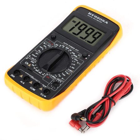 Tatum88 Digital Multimeter Dt-9205a Handheld Lcd Multimeter Ac/dc Volt ...