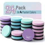 Mr. Pen- Mini Dry Erase Eraser, 24 Pack, Pastel Colors, Round Magnetic ...