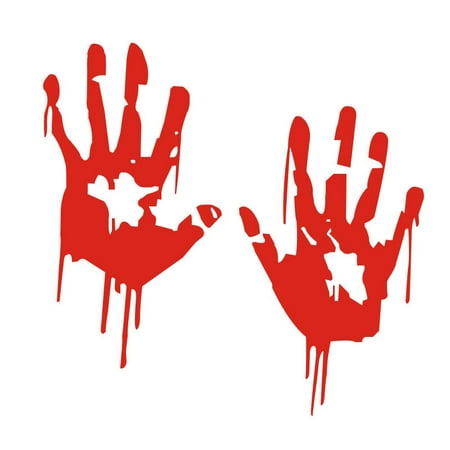 Surrme High Intensity Grade Reflective Bloody/Dripping Hands Decals for ...