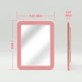 Gara Light Pink Easy to Mount Magnetic Selfie Mirror for Work, School ...