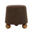 Jaine Chocolate Brown Boucle Stool - Walmart.com