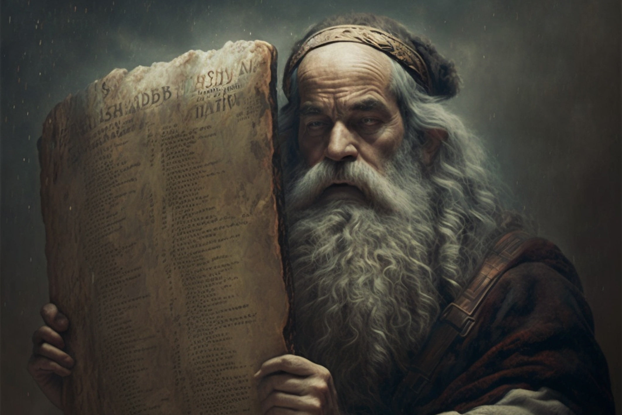 24x36 gallery poster, Moses holding the 10 Commandments p2 - Walmart.com