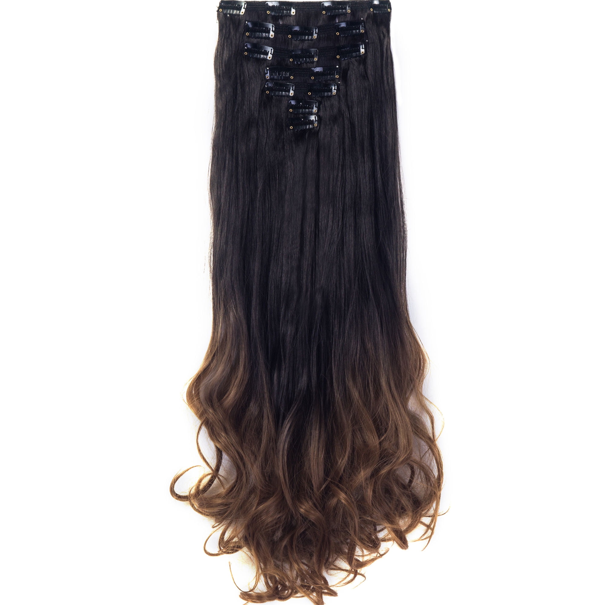 LELINTA 24" Women Double Long Curly Hair in Hair Extensions 7 Pieces 16 ...