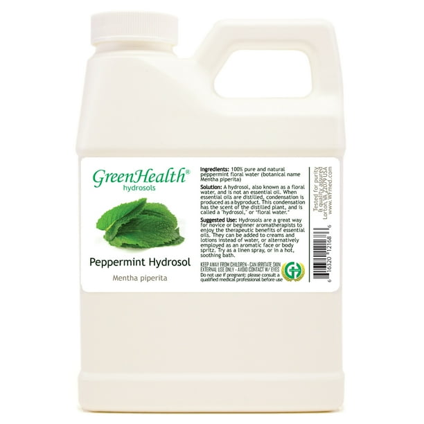 Peppermint Hydrosol 16 fl oz - White Plastic Jug W/ Cap Therapeutical ...