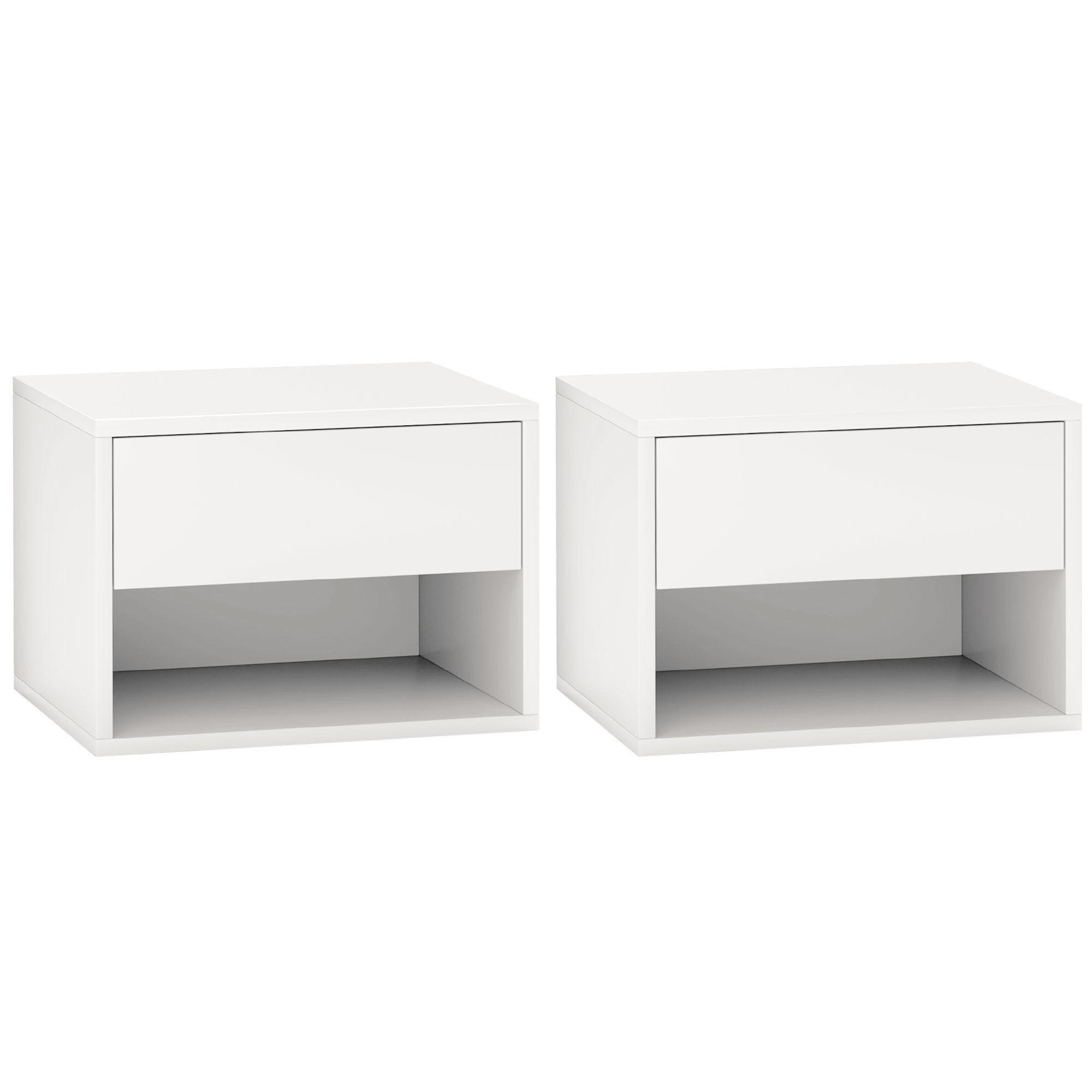 Click here for Homcom Floating Nightstand Set Of 2 With Drawer An... prices