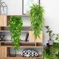 Artificial Hanging Plants for Shelf 4 Pack Faux Potted Greenery Faux ...