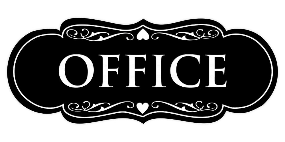 Designer Office Sign(Black) - Small - Walmart.com