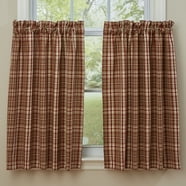 Park Designs Country Plaid Kitchen Curtains - Red Sturbridge Tiers with ...