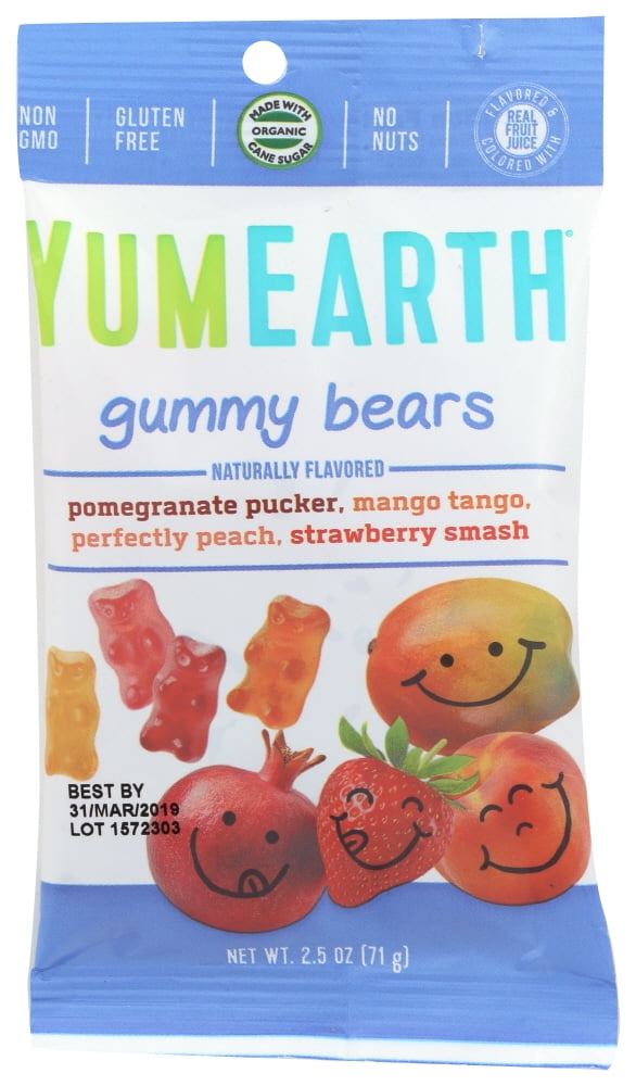 Yummy Earth Organic Gummy Bears , 2.5 Oz - Walmart.com