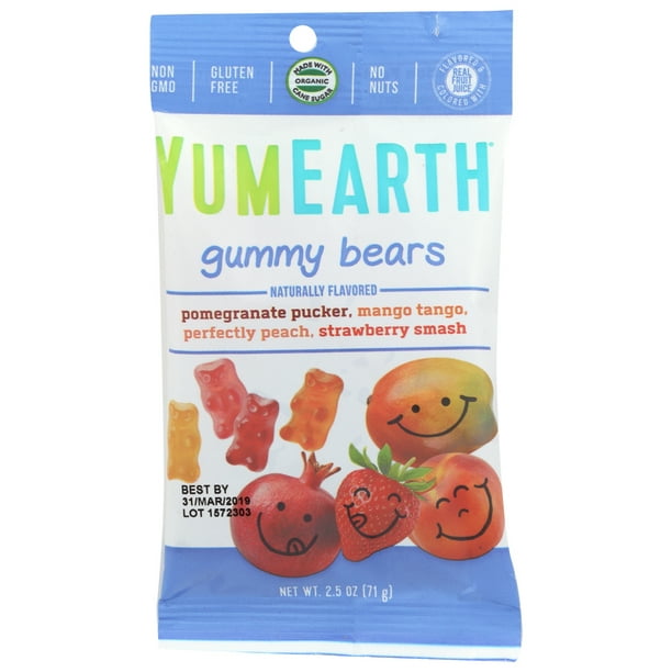 Yummy Earth Organic Gummy Bears , 2.5 Oz - Walmart.com