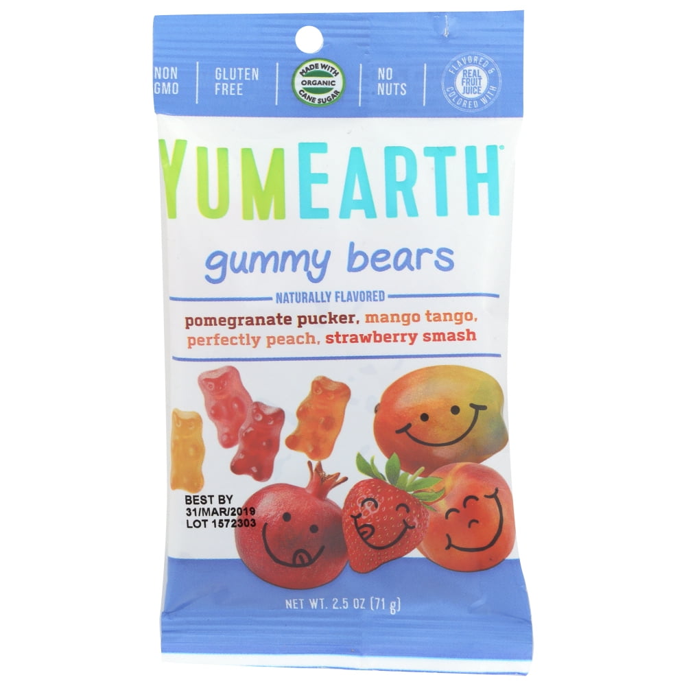 Yummy Earth Organic Gummy Bears , 2.5 Oz - Walmart.com - Walmart.com