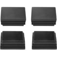 4-Pack Tubing End Caps, 3 x Inch Plastic Square Hole Plugs Inserts for ...