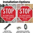 Stop No Admittance Without Proper Octagon Sign Weather Resistant Made ...