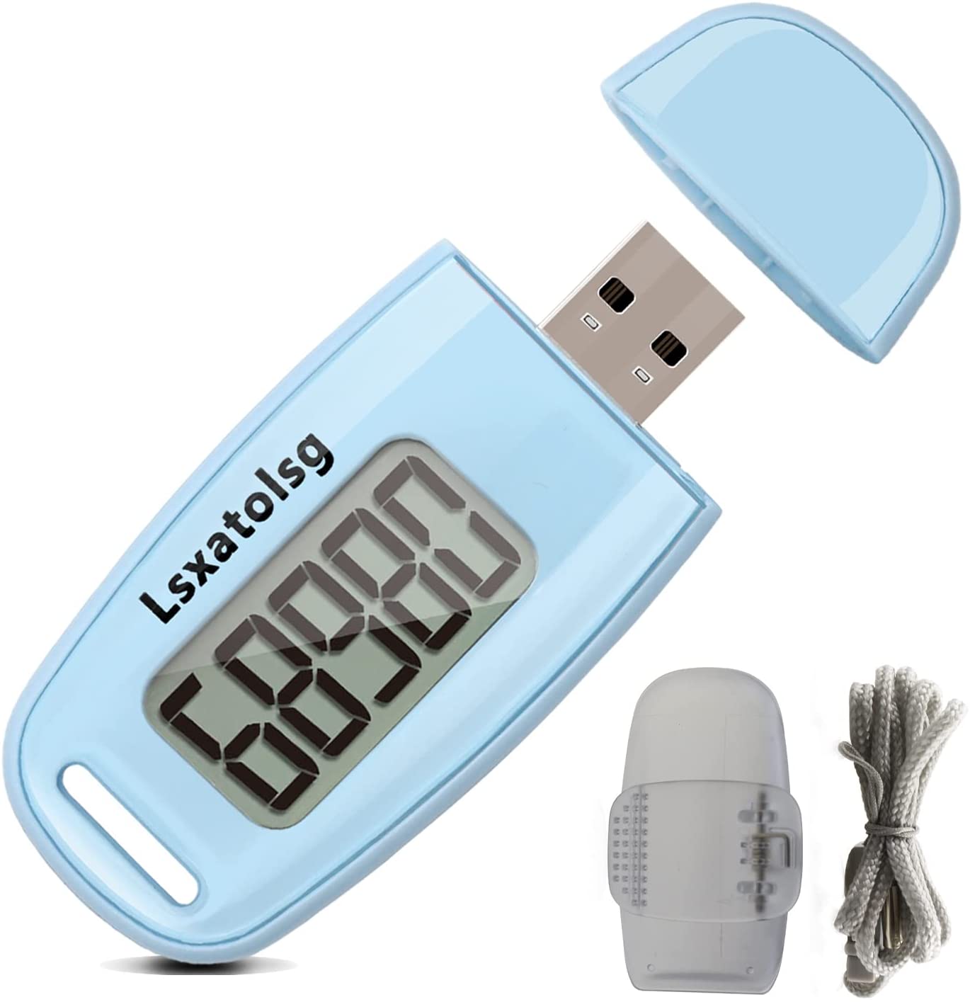Simple Step Counter, Walking 3D Pedometer with Rechargeable Battery ...