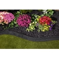 GroundSmart Roman Brick Rubber Landscape Edging, 4' Black Garden Border ...