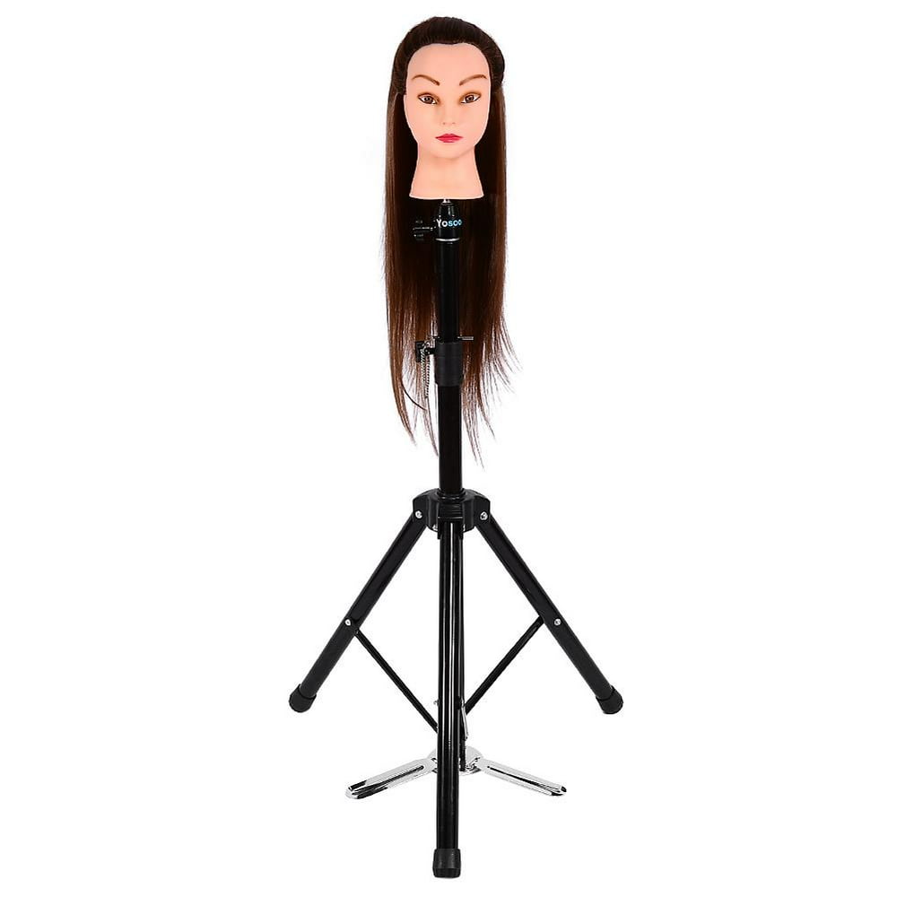 Yosoo Hairdressing Training Mannequin Tripod Clamp Hair Wig Head Holder