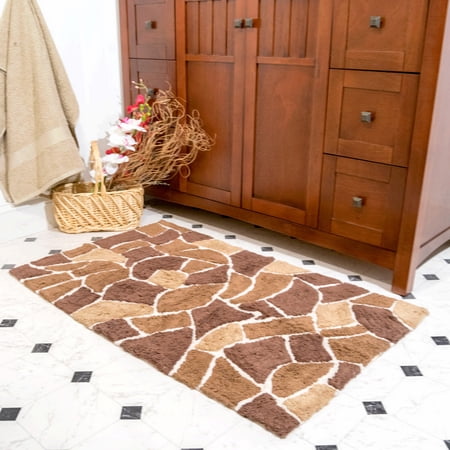 Chesapeake Boulder 2pc Brown Bath Rug Set (21"x34" & 24"x40") - Walmart.com