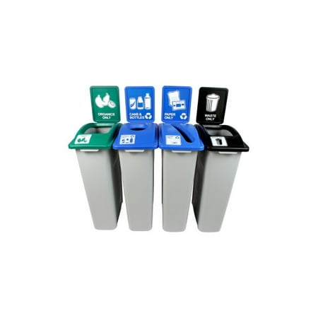 Busch Systems Waste Watcher Organics, Recycling & Waste Bin - Quad ...