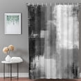 Bathroom Shower Curtain Vintage Gray Color Block Texture Waterproof ...