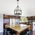 The Lighting Store Daniela Pine Wood Drum Cage Glass Pendant with ...