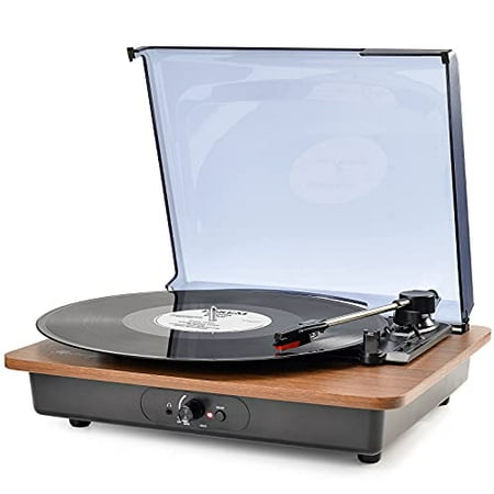 Vinyl Record Player Vintage Wireless Turntable with Built-in Speakers ...