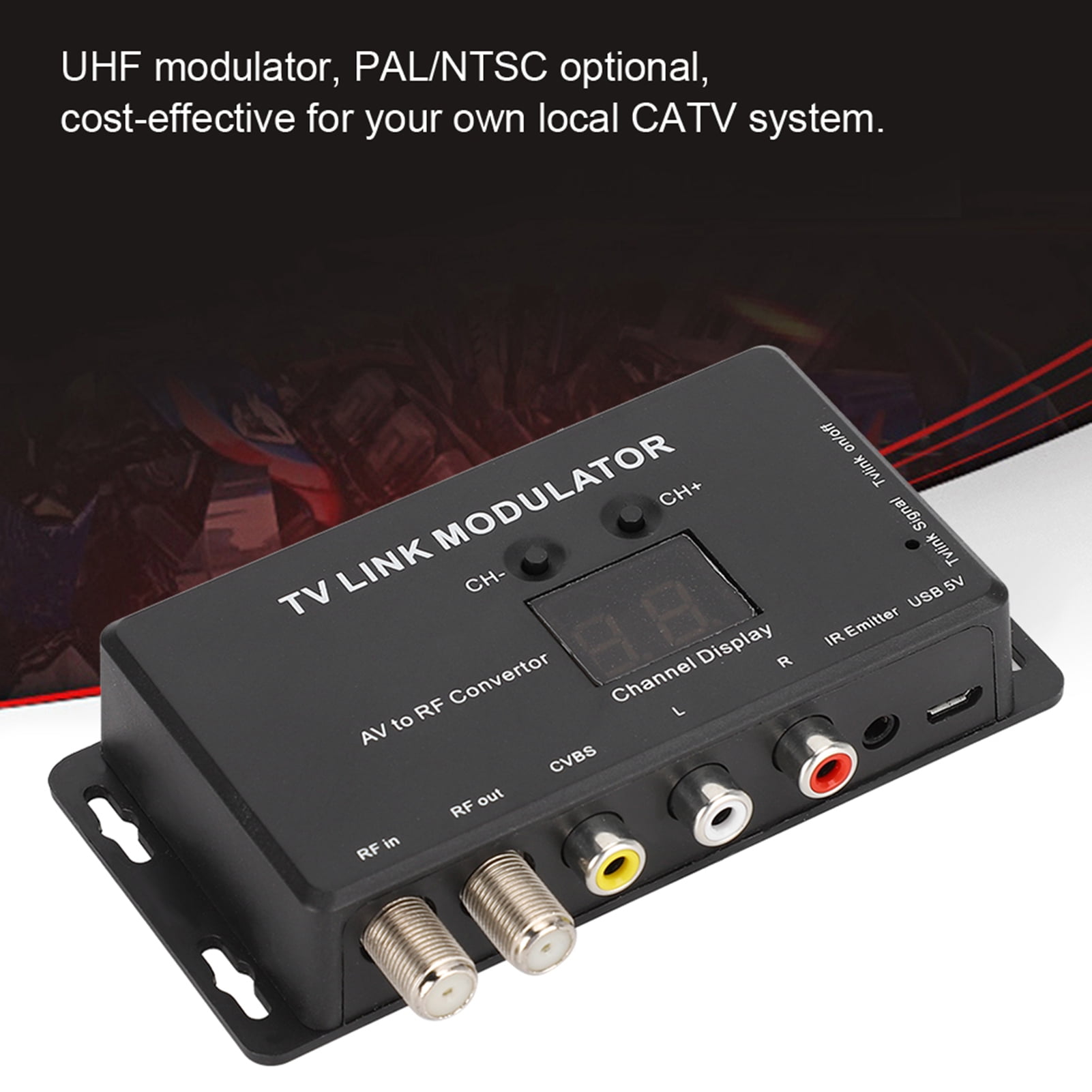 Modulador UHF Octpeak Modulador RF TV Negro | Bodega Aurrera en línea