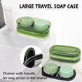 Large Shampoo & Conditioner Bar Holder, Clear Soap Case with Lid and ...