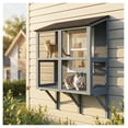 Catio Outdoor Cat Enclosure Window Cat House - 39.4"L Gray - Safe ...