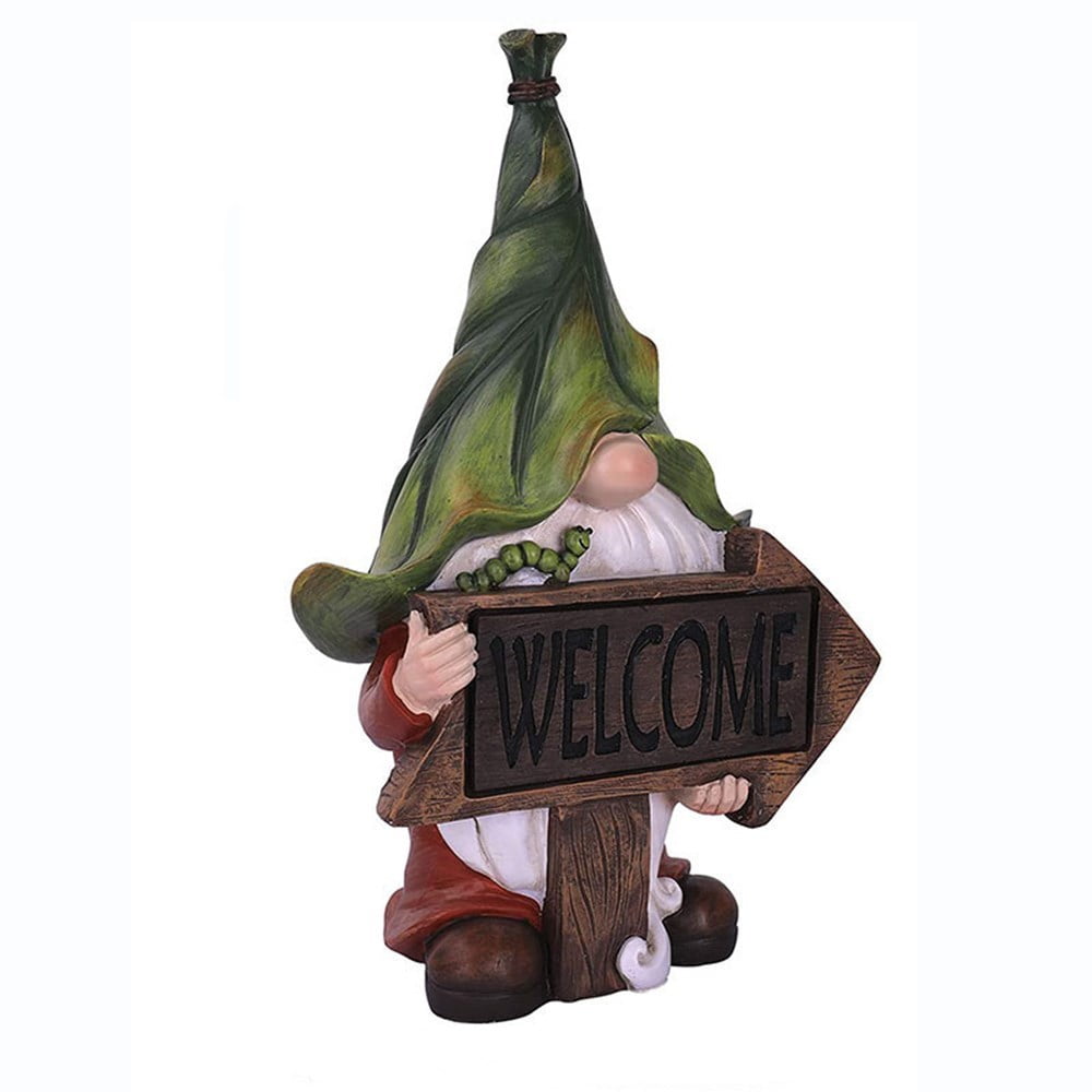 Porch Ornament Lawn Patio Yard Gnome Figurine Garden Statue Yard Gnome ...