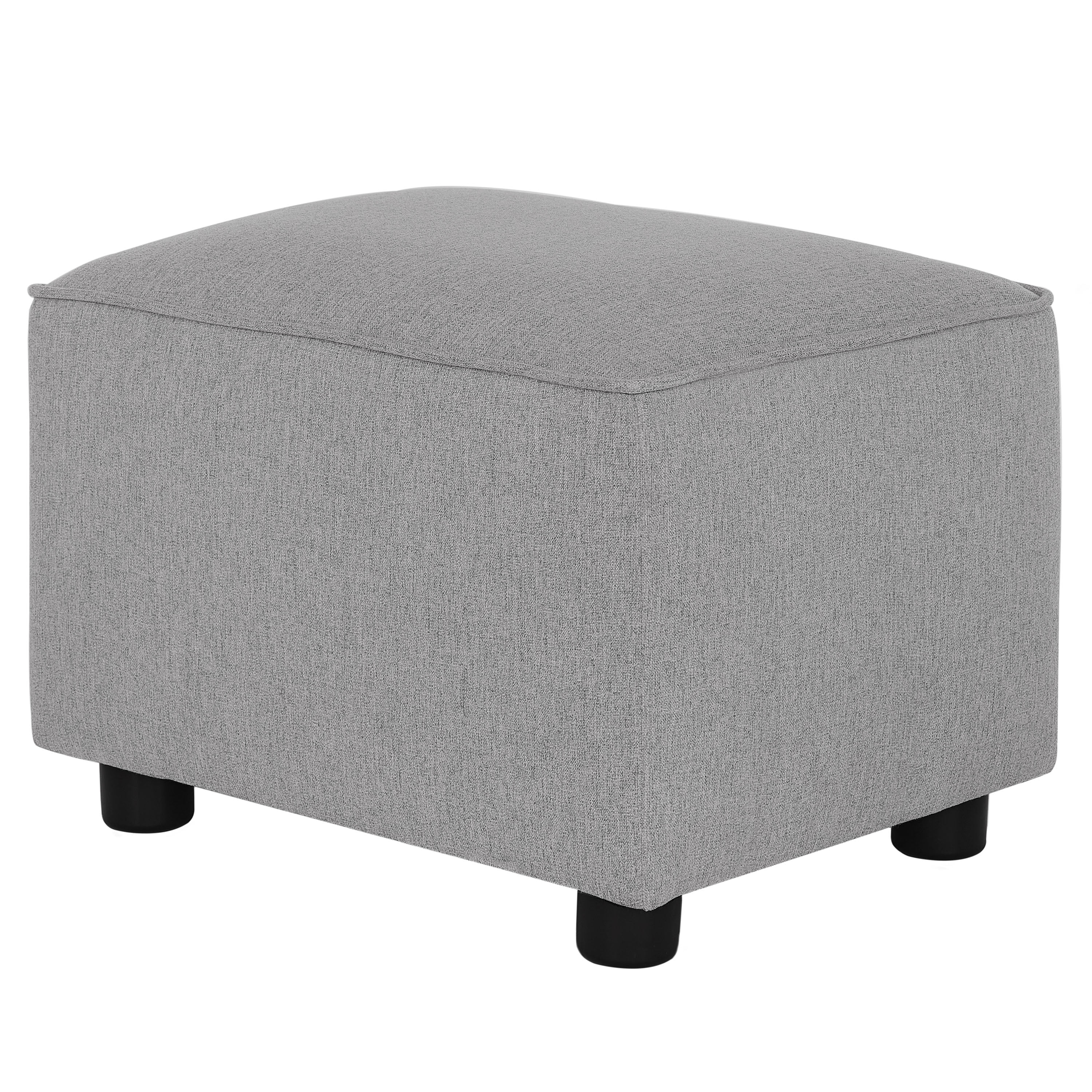 Evolur Holland Rectangular Upholstered Ottoman, Grey - Walmart.com