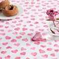 Way to Celebrate Shaded Hearts Vinyl Tablecloth, White, 60"W x 102"L ...