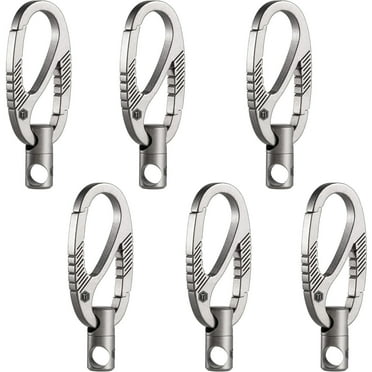 6 PCS/set Aluminum Screw lock Carabiner Clip, D-shape locking Clip ...