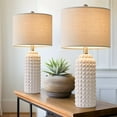 "Oneach Modern Ceramic 24.5"" Table Lamp Set of 2 for Living Room ...