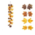 Artificial Maple Leaf Wreath Vine, Thanksgiving and Fall Home Party ...