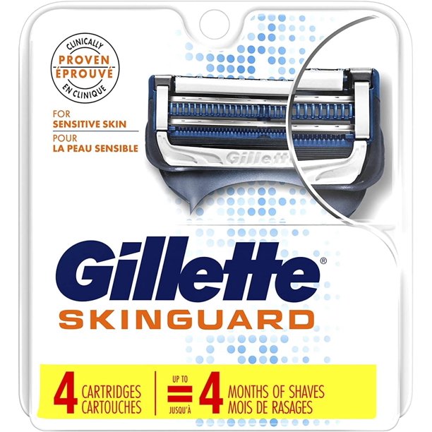 Gillette Skinguard Sensitive Refill Razor Blade Cartridges for Men, 4 ...