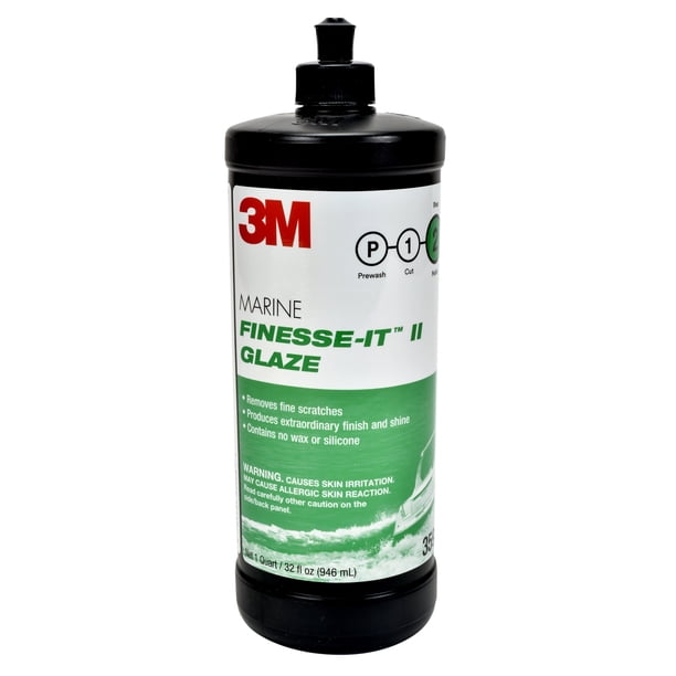 3M Marine Finesse-it II Glaze, 35928, 1 qt (32 fl oz/946 mL), 6 per ...