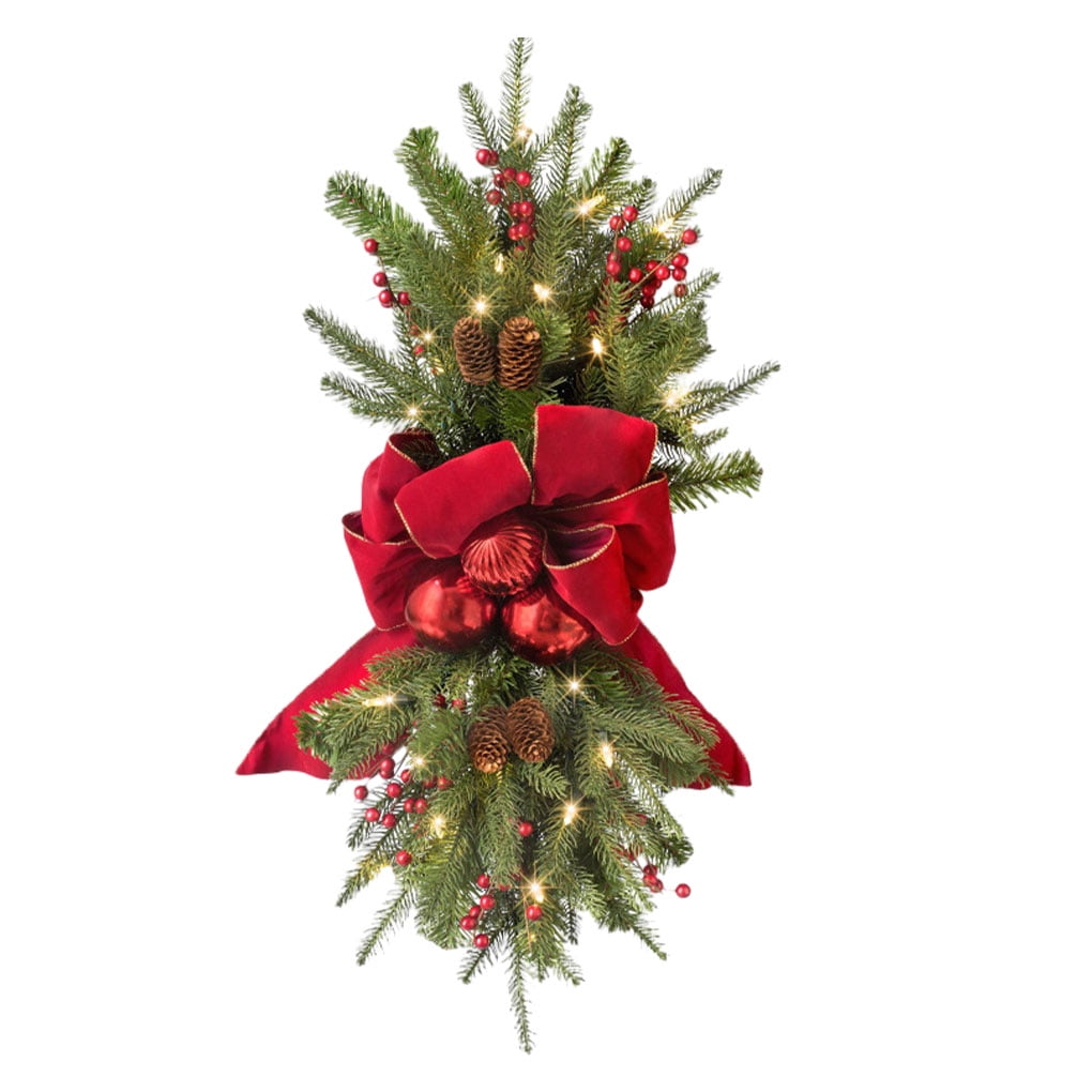 Click here for Thinsony Teardrop Christmas Wreath With Lights Exq... prices