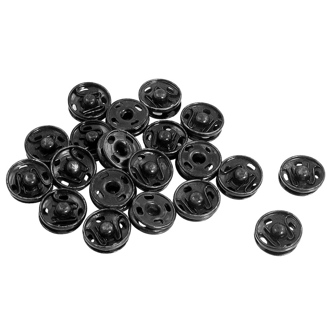 20 Pcs Black Metal Clothes Trousers Press Fastener Button | Walmart Canada