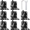 Black Heavy Duty Adjustable Furniture Levelers With Lock Nuts & Tools ...