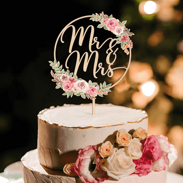 Vintage Paper Rose Wedding Cake Topper - Walmart.com