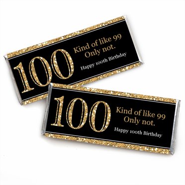 Big Dot of Happiness Adult 30th Birthday - Gold - Candy Bar Wrappers ...